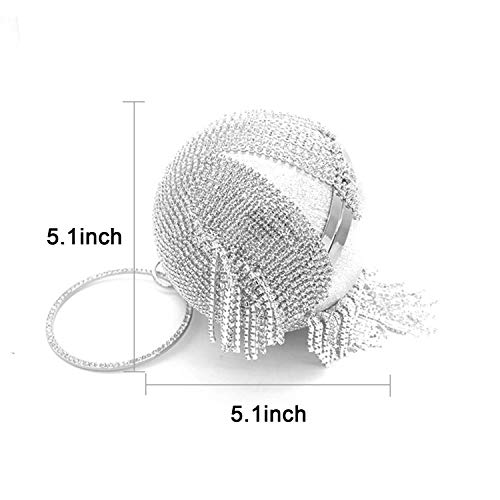 Oweisong Women’s Round Ball Evening Bag Clutch Cage Purse Vintage Banquet Shoulder Handbag
