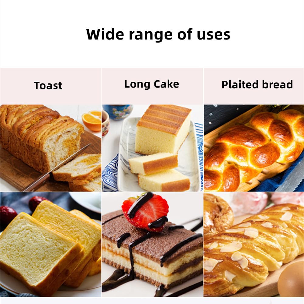 XZJMY 2 Pack Silicone Square Cake Pan,8x4 Inch Bread Loaf Pans,Silicone Baking Pan Non-Stick, Easy Release,Baking Pan for Baking -for Homemade Bread,Toast, Cakes (Silicone, 8x4)