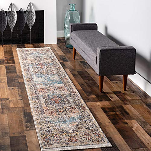 NuLOOM Marley Traditional Medallion Fringe Area Rug, 9' x 12', Beige