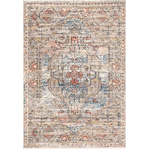 NuLOOM Marley Traditional Medallion Fringe Area Rug, 9' x 12', Beige