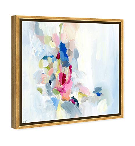 The Oliver Gal Artist Co. Abstract Wall Art Canvas Prints 'Mi Alegria' Paint Home Décor, 30x30, Gold Frame