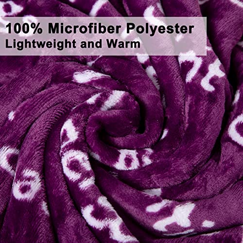 LONGTM Healing Positive Blanket, Gift for People Need Hug Strength Company - Purple 50 x 60 Inch