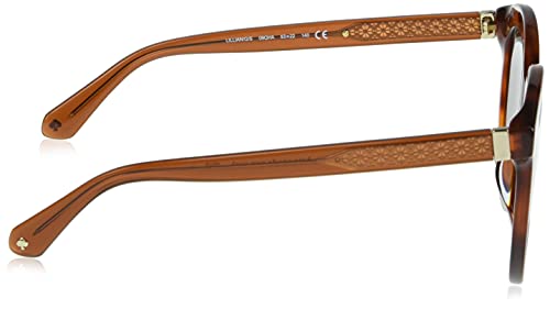 Kate Spade New York Women's Lillian/G/S Oval Sunglasses, Brown/Brown Gradient, 53mm, 22mm