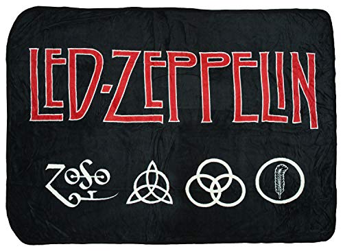 Led Zeppelin 4 Symbols Super Soft and Cuddly Fleece Plush Throw Blanket