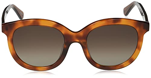 Kate Spade New York Women's Lillian/G/S Oval Sunglasses, Brown/Brown Gradient, 53mm, 22mm