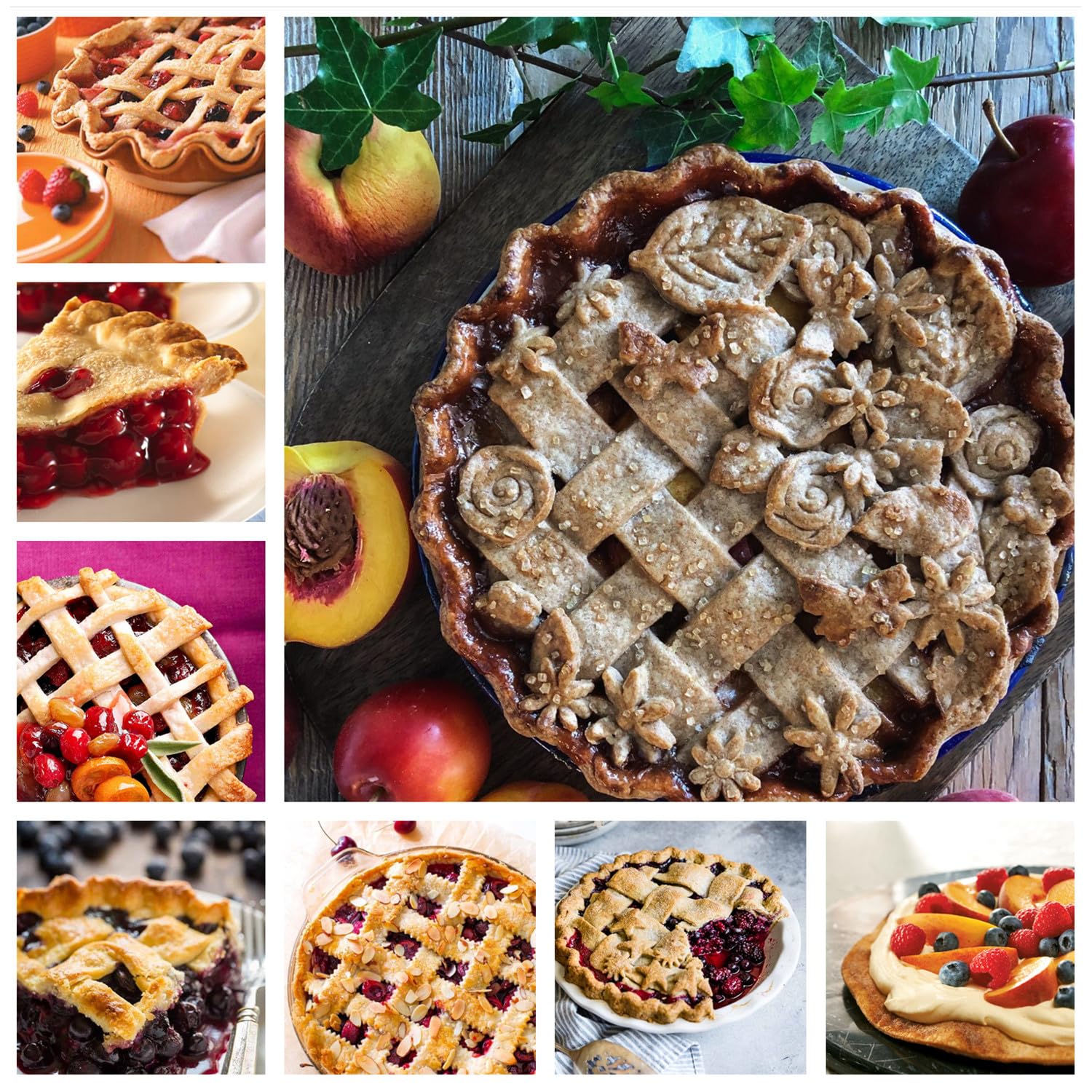 RHBLME 10 Pack Mini Pie Tins, 4 Inch Nonstick Small Pans, Carbon Steel Individual Pans for Baking Dessert, Fruit and Beef, Oven & Dishwasher Safe