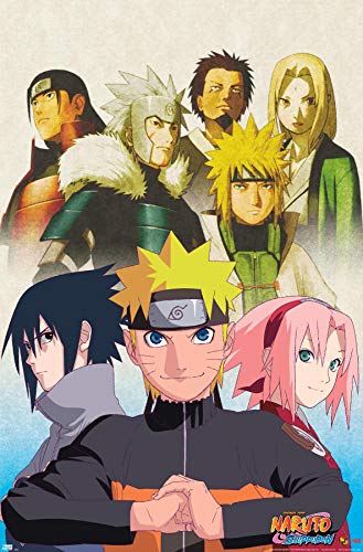 Trends International Naruto Shippuden - Key Art Wall Poster, 22.375" x 34", Unframed Version