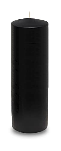 Hyoola Black Pillar Candles 2x8 Inch - 4 Pack Unscented Pillar Candles - European Made
