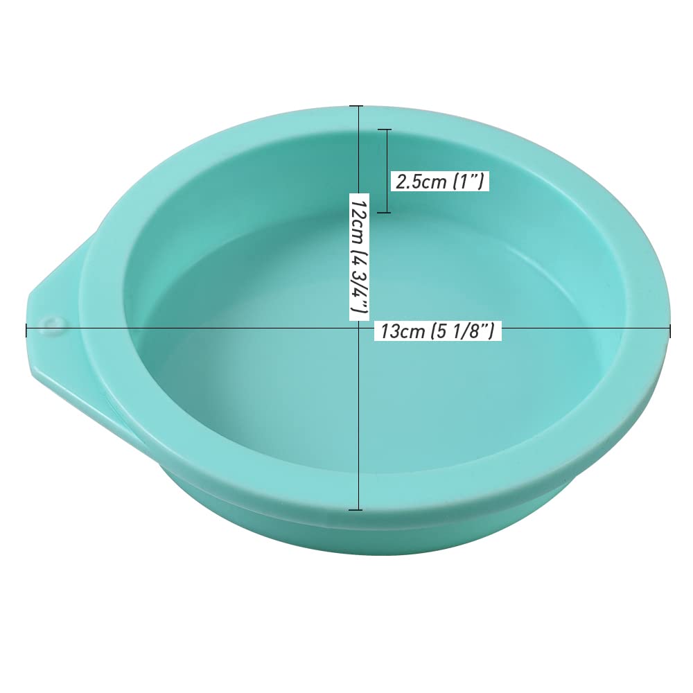 Newk Silicone Round Cake Mold, 6 Packs 4 Inch Silicone Disc Like Mold for Baking Cake, Resin Coaster, Layer Cakes, Cheese Cakes, Rainbow Cakes – 4"