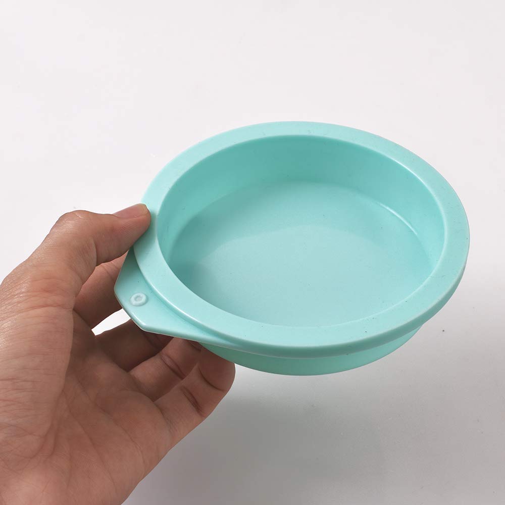 Newk Silicone Round Cake Mold, 6 Packs 4 Inch Silicone Disc Like Mold for Baking Cake, Resin Coaster, Layer Cakes, Cheese Cakes, Rainbow Cakes – 4"
