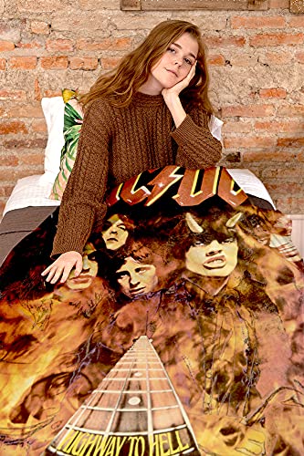 AC/DC Highway to Hell Blanket Music Album Cover Soft and Cuddly Plush Fleece Throw Blanket 48" x 60" (122cm x152cm)