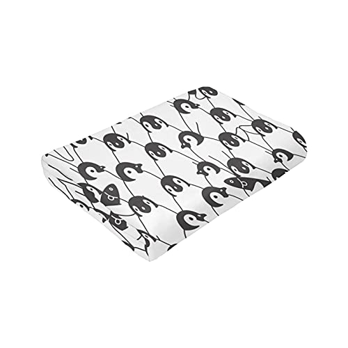 Funny Penguin Flannel Reversible Throw Blanket Fuzzy and Soft Fleece Bed Blanket 50 40/60 50/80 60 inches