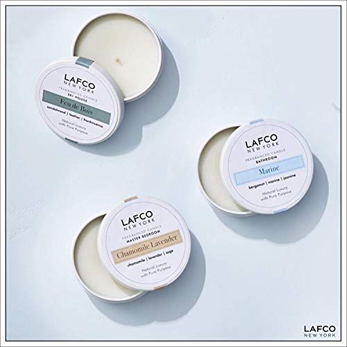 LAFCO NEW YORK β Travel Sized Scented Candle in Ski House Feu de Bois with Hints of Sandalwood, Leather Accord and Frankincense (4 oz.)