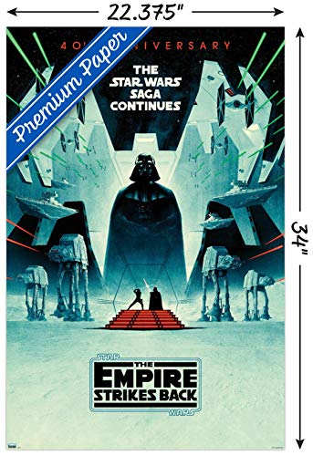 Trends International Star Wars: The Empire Strikes Back - 40Th Anniversary Wall Poster, 22.375" x 34", Premium Unframed Version
