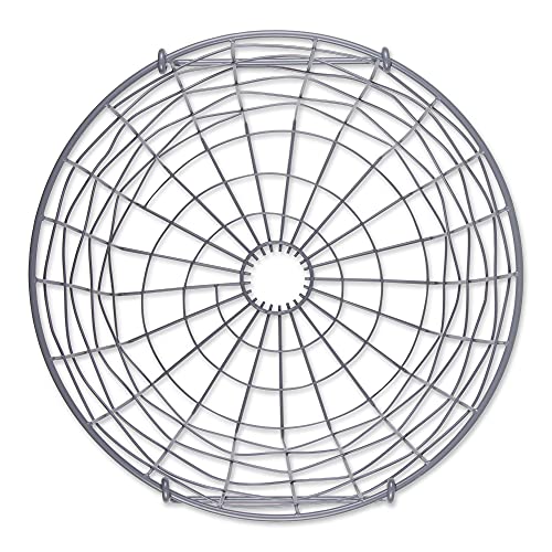 DII Metal Wire Mesh Stackable Utility Storage Bin, Small Round, 12x12x10, Cool Gray