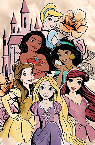Trends International Disney Ultimate Princess Celebration-Castle Group Wall Poster, 22.375" x 34", Premium Unframed Version