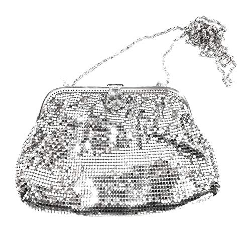 Frewahmesh Evening Clutch Small Brass Metal Mesh Purse Party Bridal Prom