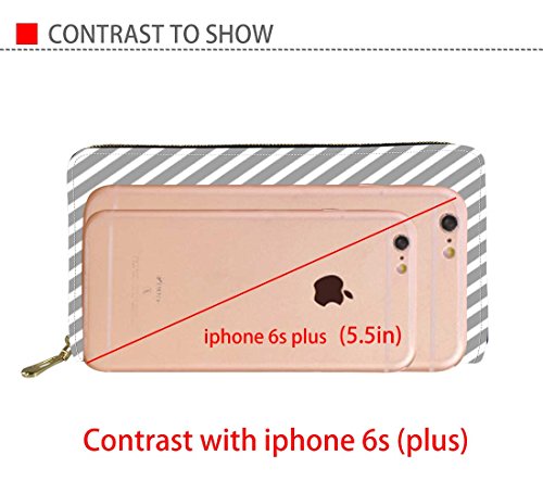 ELEQIN Womens Wallet PU Leather Dream Catcher Wolf Print Zip Around Purse Credit Card Organizer Ladies Clutch Handbags