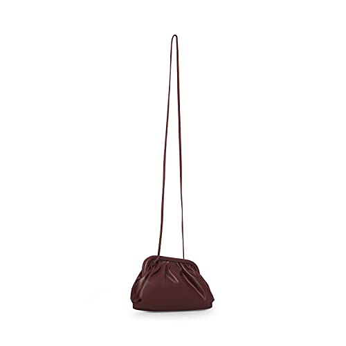 Steve Madden womens Steve Madden Nikki Clutch Crossbody, Burgundy, One Size US