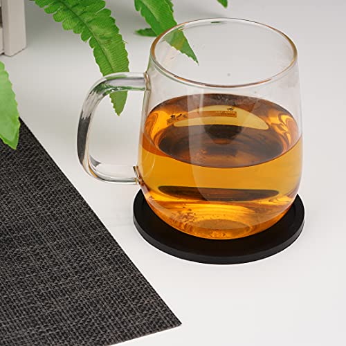 Coasters for Drinks Set of 8, Jolumros Silicone Coasters Soft Anti-Slip Durable Reusable Coaster with Holder for Tabletop Protection, Heat Resistant Coaster Set for Drinking Glass Coffee Cup