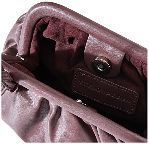 Steve Madden womens Steve Madden Nikki Clutch Crossbody, Burgundy, One Size US