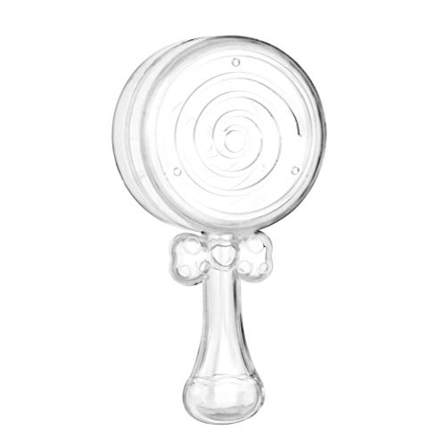 Hammont Baby Rattle Shaped Acrylic Candy Boxes - 12 Pack - 4.01"x1.88"x1.07" - Perfect for Weddings, Birthdays, Party Favors and Gifts | Designer Cute Clear Lucite Plastic Treat Containers