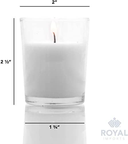 20 Pack Warm White Unscented Clear Glass Filled Votive Candles. Hand Poured Wax Candle Ideal Gifts for Aromatherapy Spa Weddings Birthdays Holidays Party (Warm White)