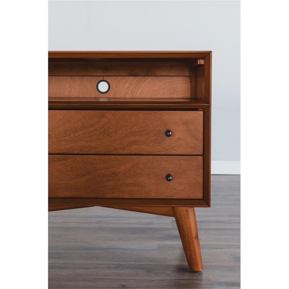 Alpine Furniture Flynn Nightstand, Acorn, 28 x 15 x 26