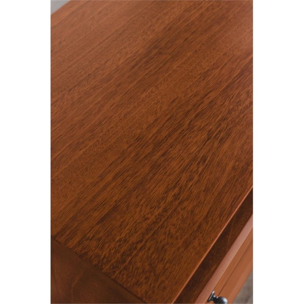 Alpine Furniture Flynn Nightstand, Acorn, 28 x 15 x 26