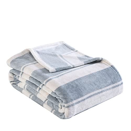 Eddie Bauer - King Blanket, Ultra Plush Bedding, Lightweight Home Decor for All Seasons (Stones Throw Stripe, King)