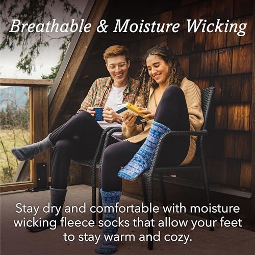 Acorn Mens and Womens Versafit Fleece Sock: Super Soft & Ultra-Warm, Mid-Calf Height, Flat-Flock Seams