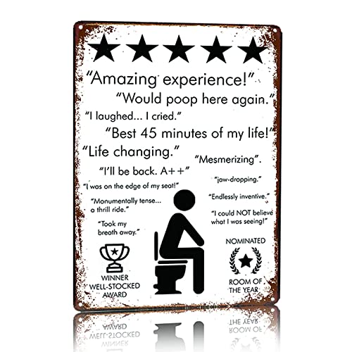 funny toilet feedbacks humor metal tin sign for Bar Cafe Pub Wall Decor Retro Vintage 8 X 12 inches