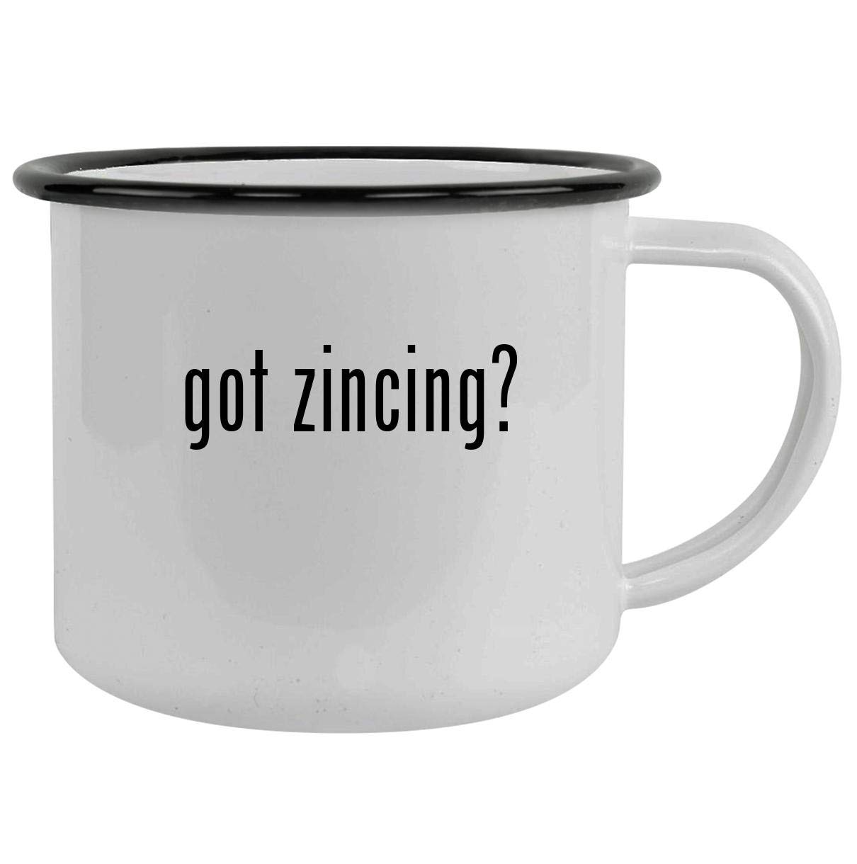 got zincing? - 12oz Camping Mug Stainless Steel, Black