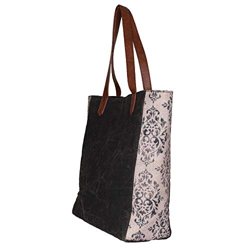 Mona B Mia Upcycled Recycled Durrie Vegan Tote Handbag with RFID Blocking