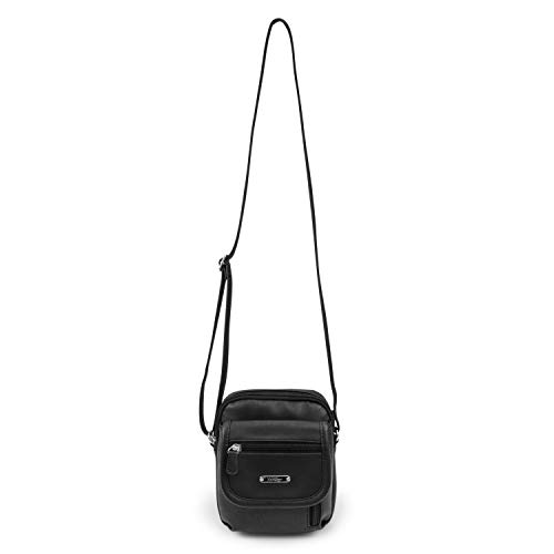 MultiSac womens Mini Everest Crossbody Bag Cross Body, Black (Vintage Nappa), One Size US