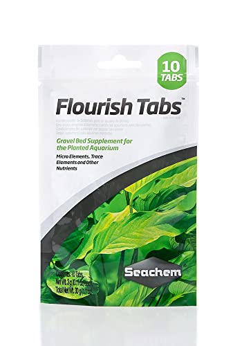 Seachem Flourite Black Clay Gravel Flourish Tabs Growth Supplement | Planted Aquarium Substrate and Plant Root Fertilizer