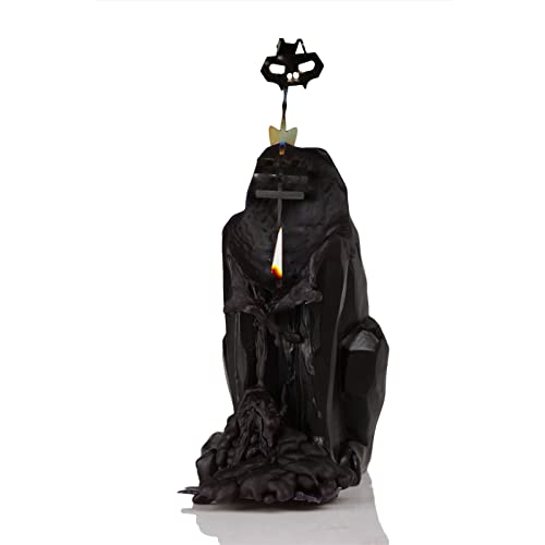 Gute Cat Skeleton Candle Spooky Goth, 8" H - Unveil Skeleton When Burning - Home Decorations for Animal Lovers, Cat Gifts, Cat Lovers Gift Burns up to 5.5 Hours! Spooky, Goth, Gothic Gifts For Him Her