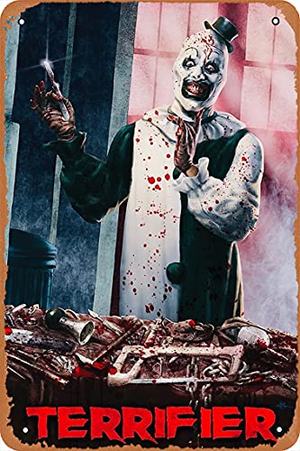 NIUMOWANG Metal Sign - Terrifier Horror Movie Art Tin Poster 12 X 8 Inches