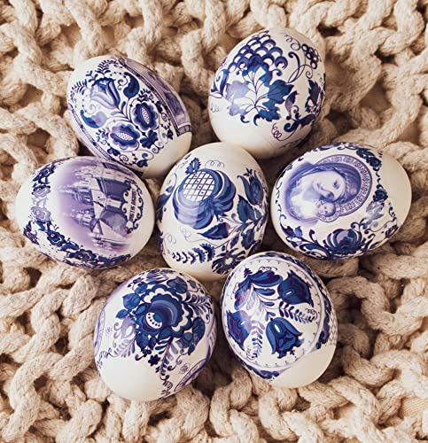 QG group Decorative Easter Egg Wraps Russian Icons Religious Orthodox Dying Kit Dye - Set Ukrainian Kit Sleeve Heat Shrink Wrap Pysanka Pysanky Supplies 21 Pcs in Pack