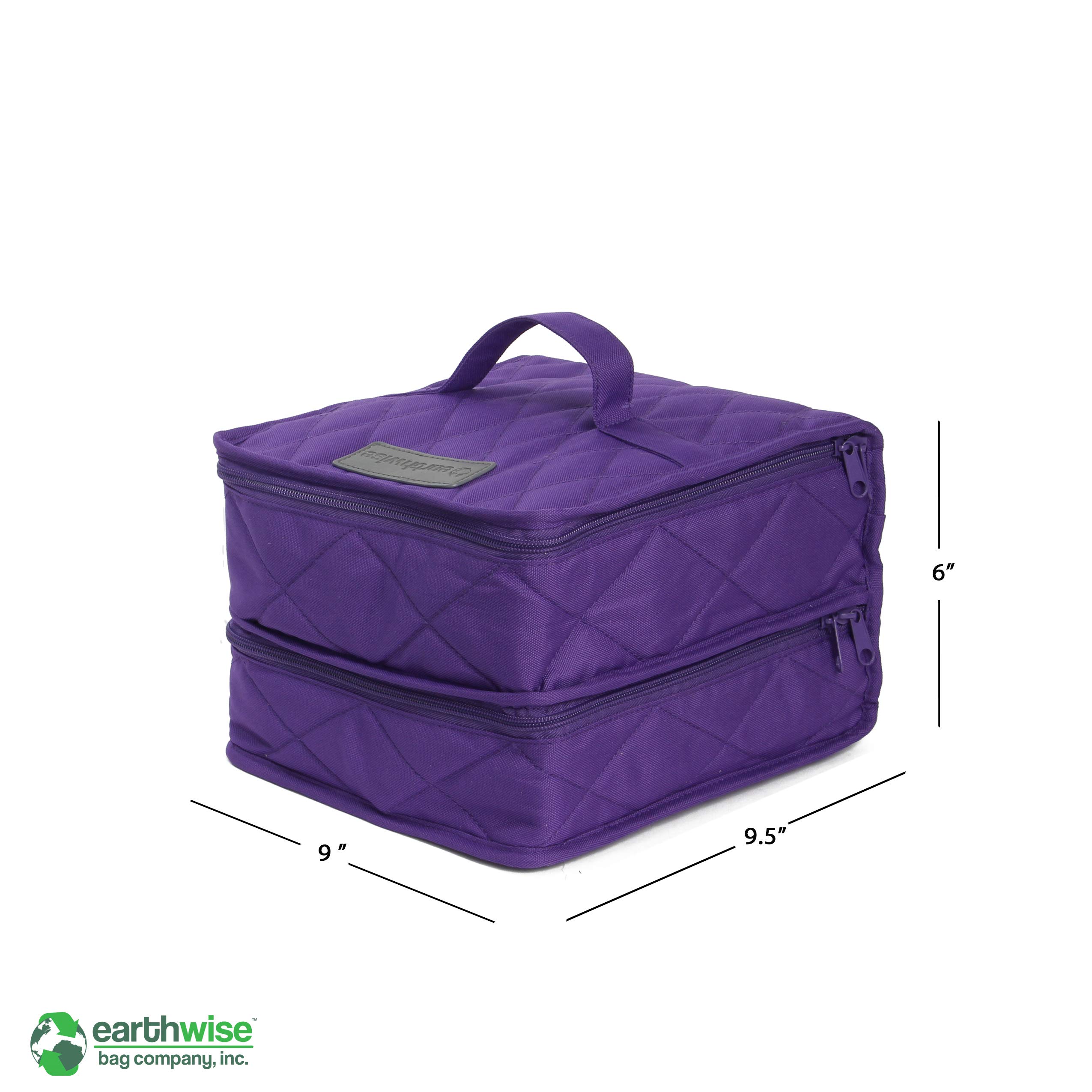 Earthwise Storage Bag Organizer Caddy Bag Container for Arts & Crafts, Scrapbooking , Beauty Makeup Case Caddy with Dividers For Cosmetics , Toiletries, Jewelry, Accessories