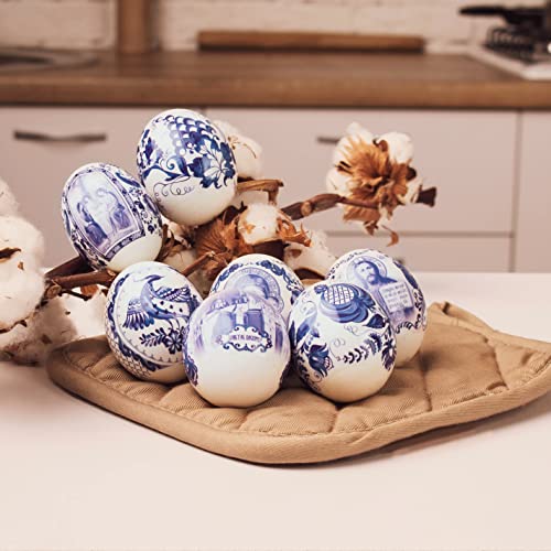 QG group Decorative Easter Egg Wraps Russian Icons Religious Orthodox Dying Kit Dye - Set Ukrainian Kit Sleeve Heat Shrink Wrap Pysanka Pysanky Supplies 21 Pcs in Pack