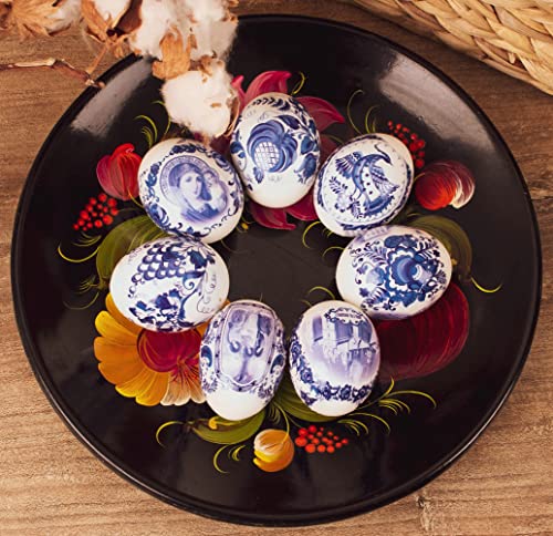 QG group Decorative Easter Egg Wraps Russian Icons Religious Orthodox Dying Kit Dye - Set Ukrainian Kit Sleeve Heat Shrink Wrap Pysanka Pysanky Supplies 21 Pcs in Pack