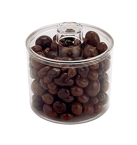 Pioneer Plastics 273C Clear Round Plastic Container with Lid, 4.0625" W x 3.5" H, Pack of 2
