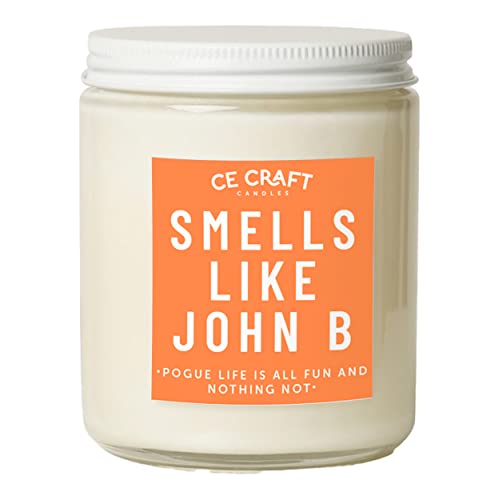 CE Craft - Smells Like John B Candle - White Driftwood Scented - Gift for Her, Girlfriend Gift, Celebrity Prayer Candle, Scented Soy Wax Candle