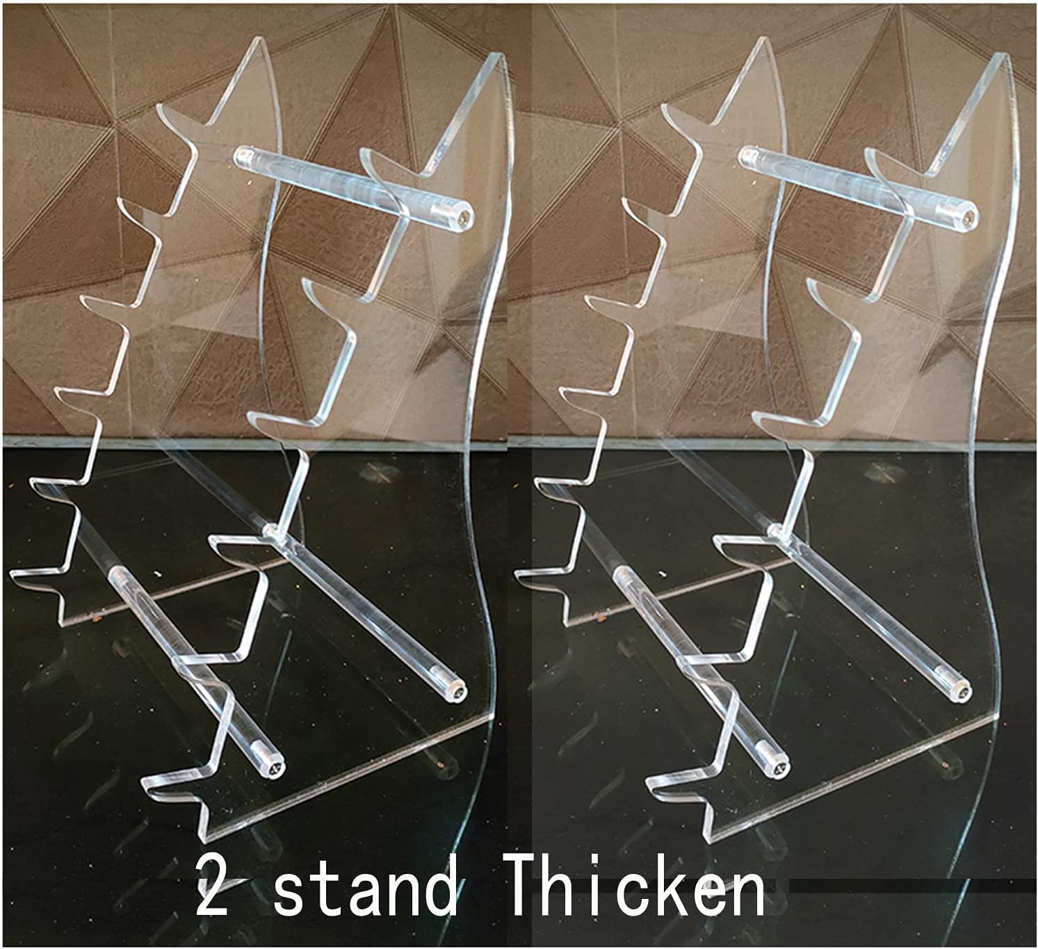Arcylic Knife Display Stand Holder 6 Pcs,Thickening,2 Stand