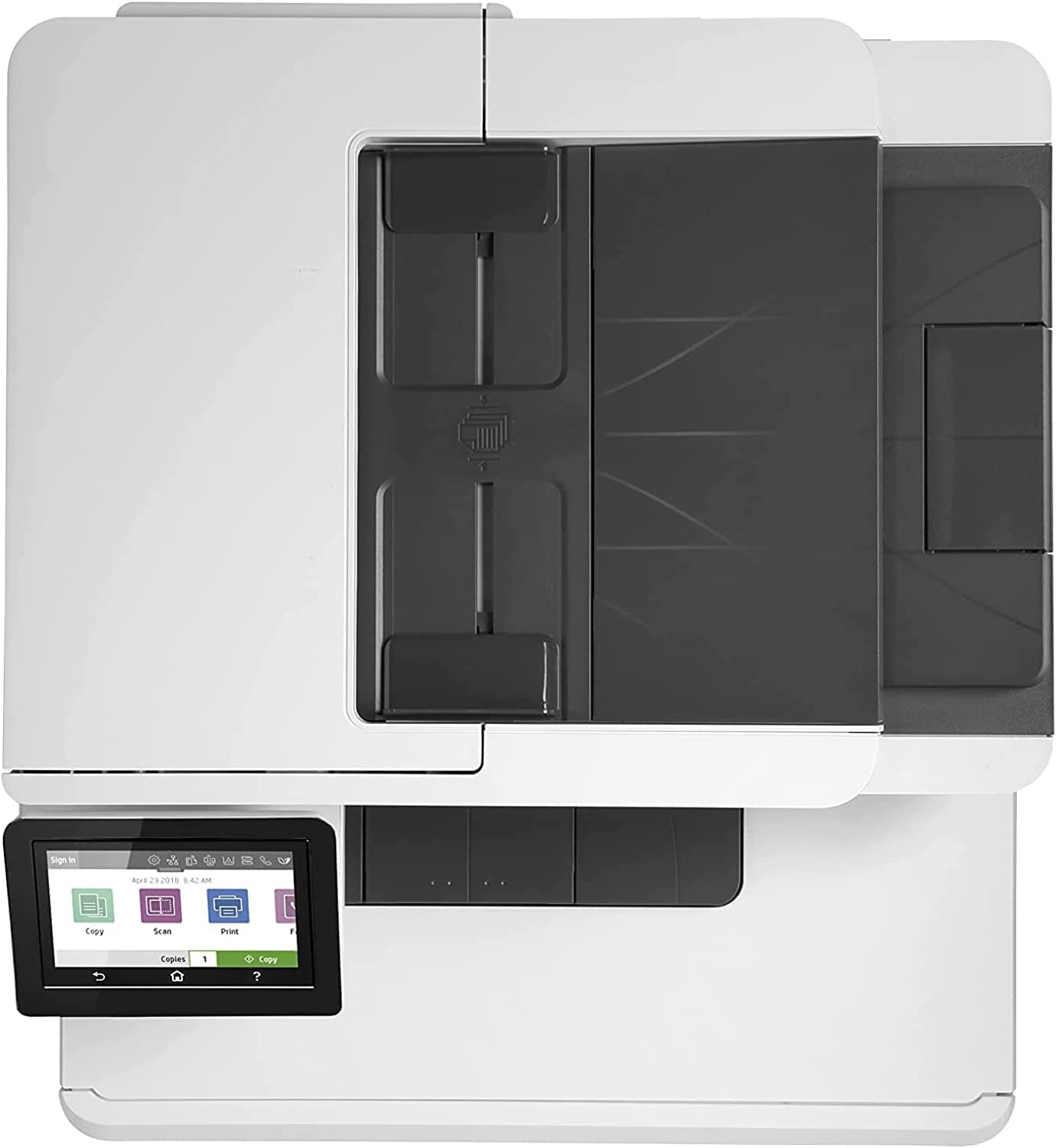 HP Laserjet Pro M479fdw All-in-One Wireless Color Laser Printer, White - Print Scan Copy Fax - 28 ppm, 600x600 dpi, 50-Sheet ADF, Auto Duplex Printing, Ethernet, Cbmou Printer_Cable