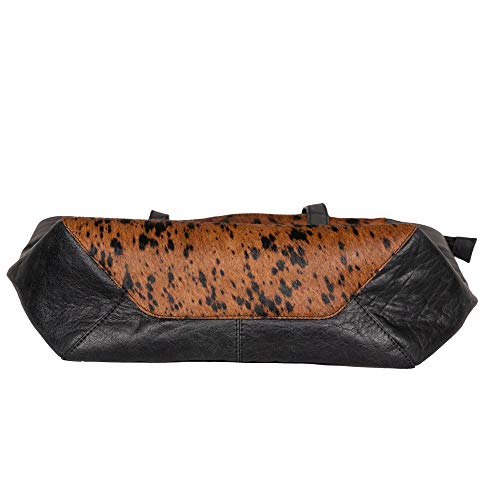 Mona B Bailey Genuine Western Cowhide and Leather Tote Handbag Plus a Bonus Bag Vegetable Dyed with RFID Blocking