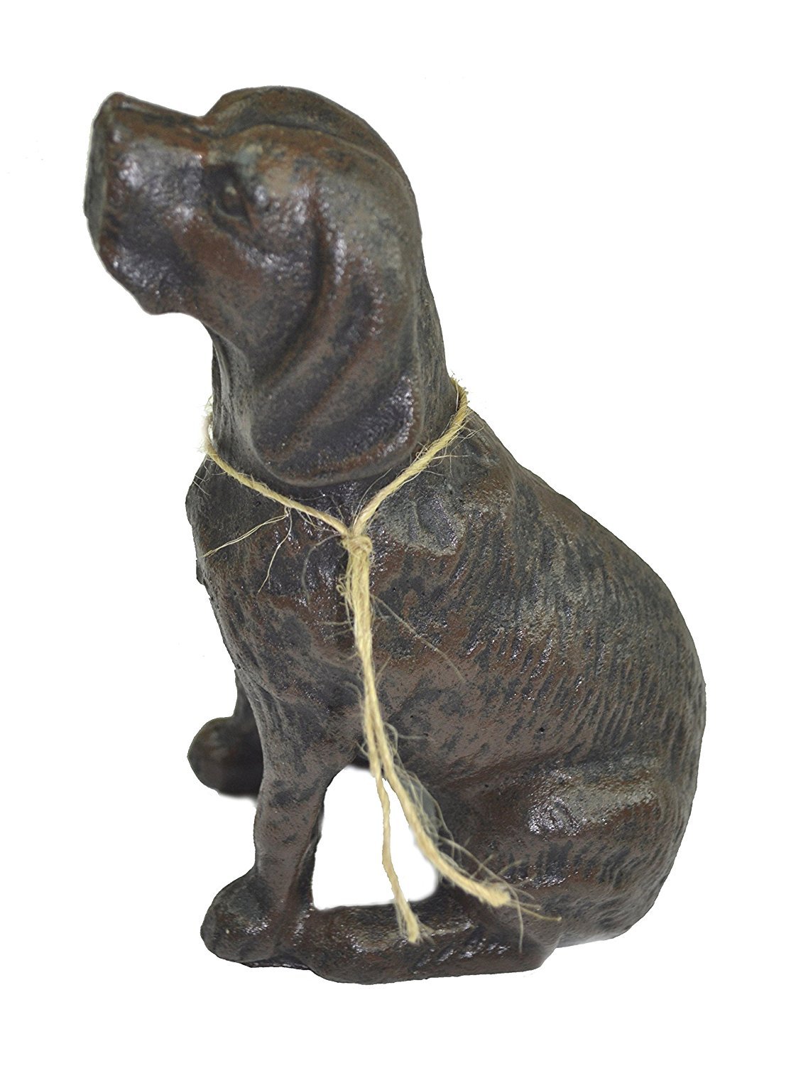 LuLu Decor, Cast Iron Decorative Dog Door Stopper, Doorstops, Sculpture, Dog Statue (Antique Black 4 lbs)