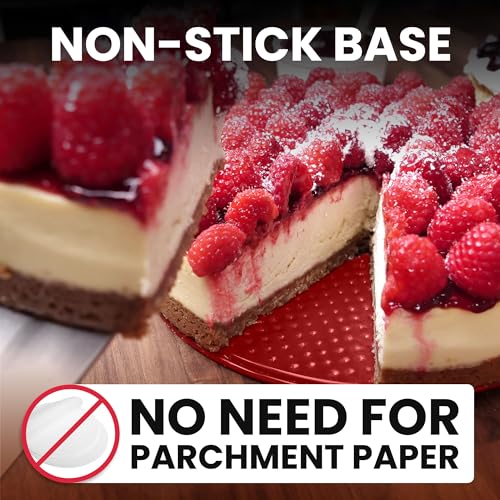 Zulay Premium Springform Pan 9 Inch Nonstick - Cheesecake Pan With Removable Bottom - No Need For Parchment Paper - Spring Form For Baking - Leak-Proof Cake Pan (Red)