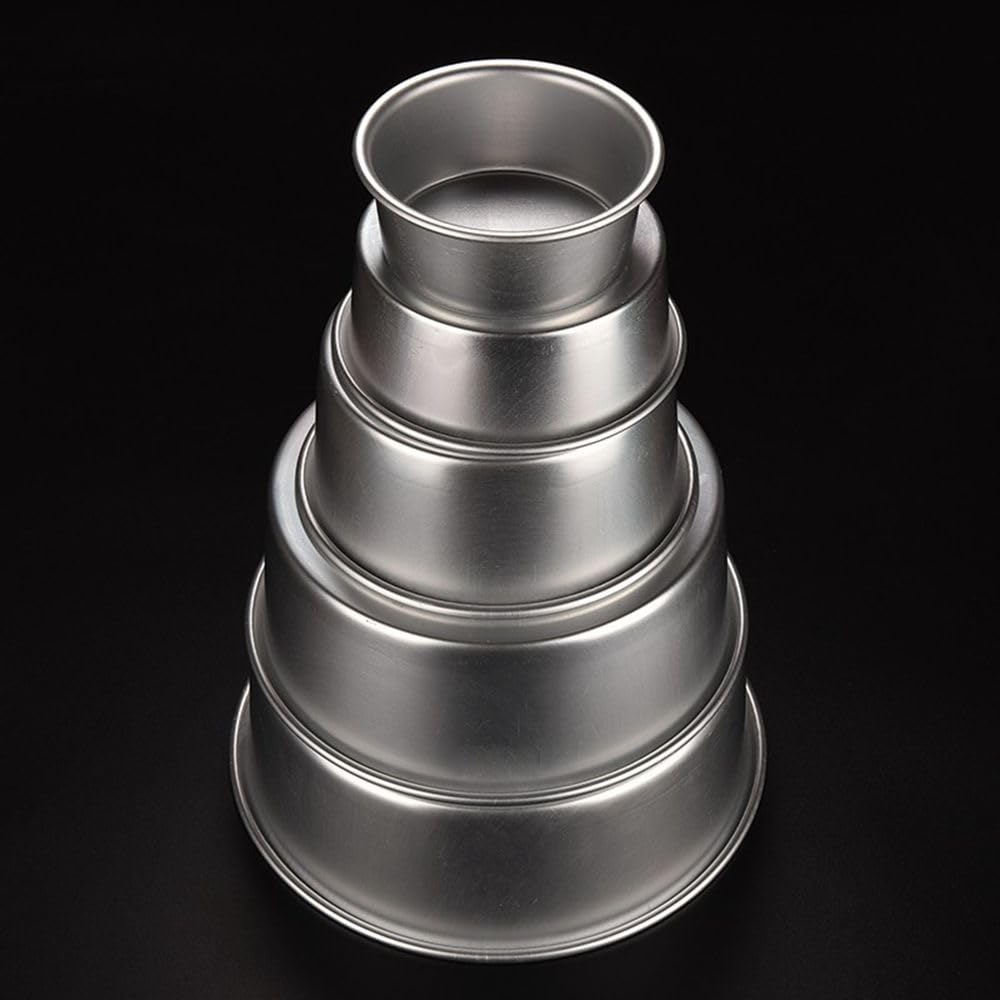4/6/7/8/9/10/12 inch Round Cake Pans Aluminum Alloy Deep Cake Baking Pan Oven Baking Pans Cake Tin for Baking Layer Wedding Birthday Cake(4inch)